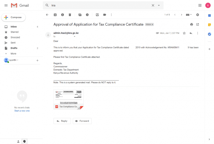 How to Apply for KRA Tax Compliance Certificate