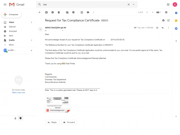 How to Apply for KRA Tax Compliance Certificate