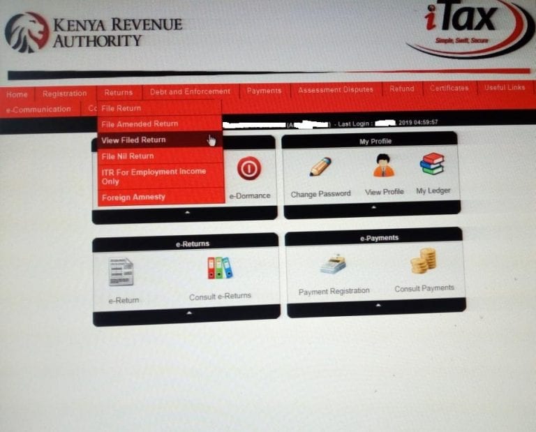 How To View Filed Returns on iTax