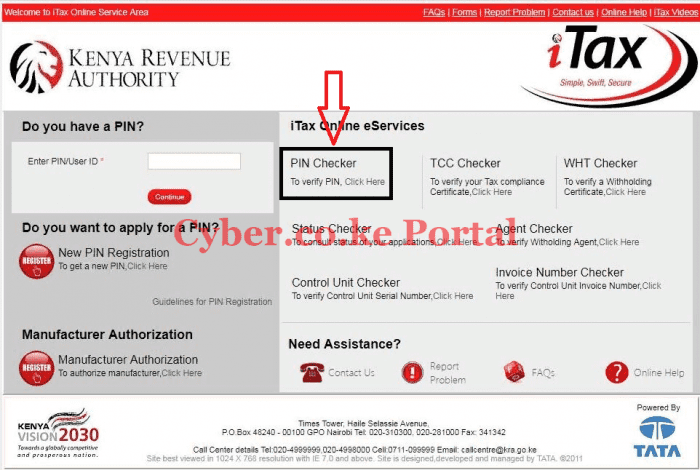 How To Confirm KRA PIN Using KRA PIN Checker on iTax