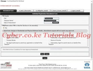 How To Amend KRA PIN Principal Physical Address Details (KRA PIN Amendment)