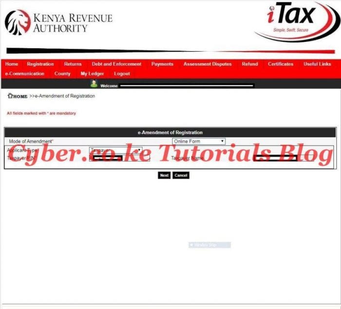 How To Amend KRA PIN Principal Physical Address Details (KRA PIN Amendment)