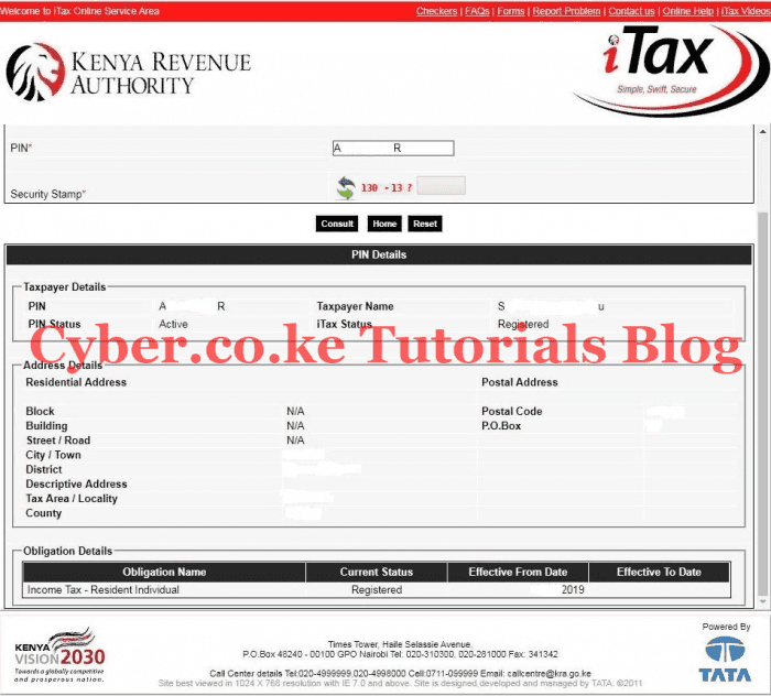 How To Confirm KRA PIN Using KRA PIN Checker on iTax