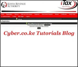 How To Reprint KRA PIN Certificate On KRA iTax Portal