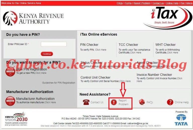 How To Find The KRA Email Address Used On KRA iTax Portal