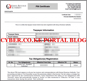 How To Reprint KRA PIN Certificate On KRA iTax Portal
