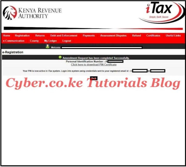 How To Change KRA Email Address Using KRA iTax Portal