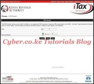 How To Confirm The Validity Of KRA PIN Using iTax PIN Checker