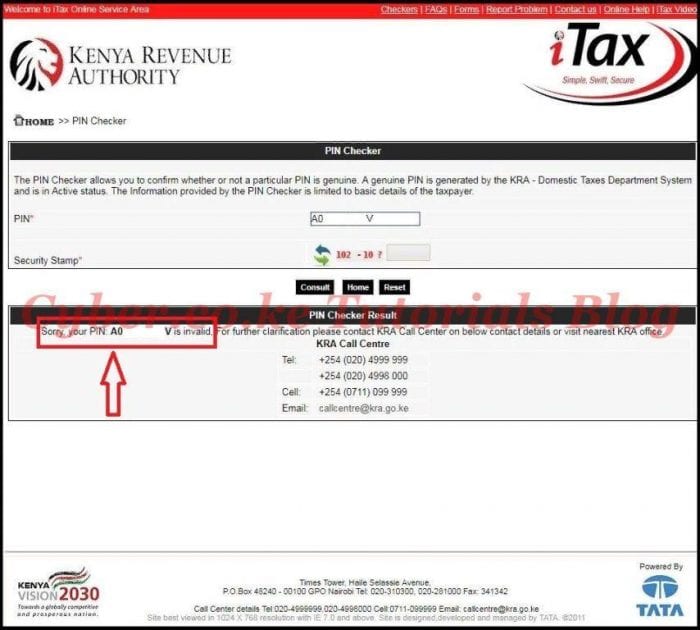 How To Confirm The Validity Of KRA PIN Using iTax PIN Checker