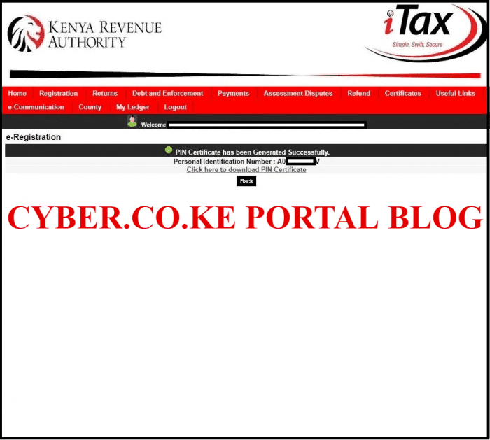 How To Download KRA PIN Certificate From KRA iTax Portal