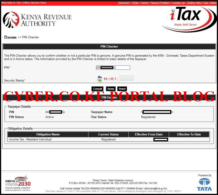 How To Use KRA iTax PIN Checker Functionality On iTax Portal
