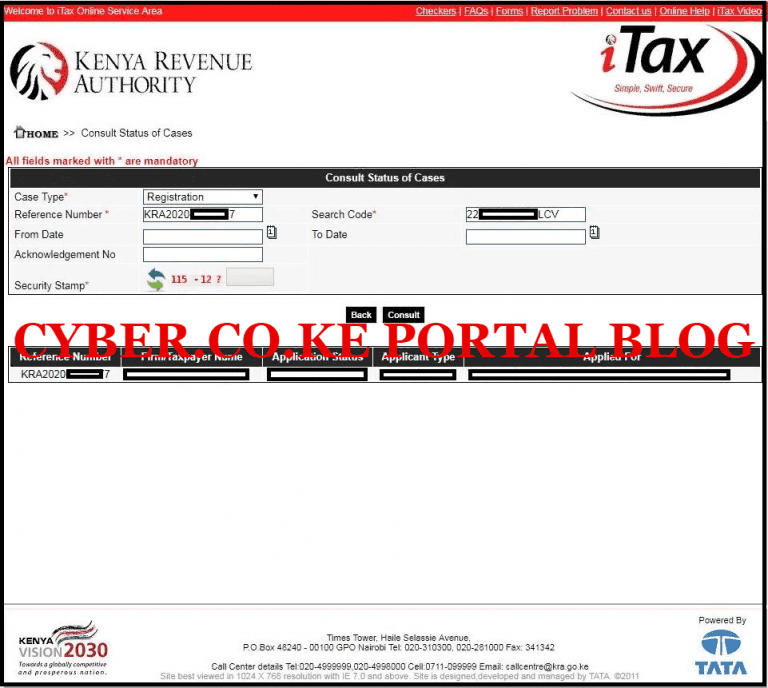 How To Track Status Of Application Using KRA iTax Status Checker