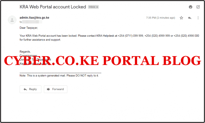 How To Receive New KRA Password For Locked iTax Account