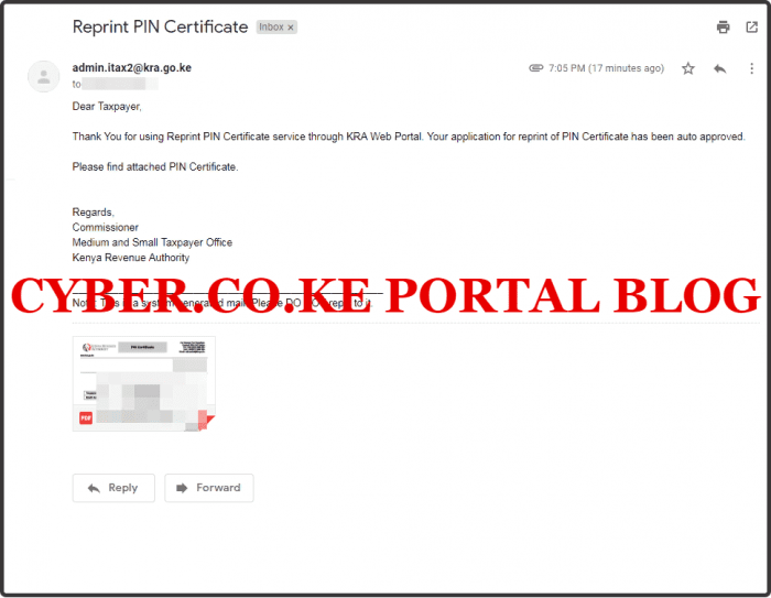 How To Reprint KRA PIN Certificate On KRA iTax Web Portal