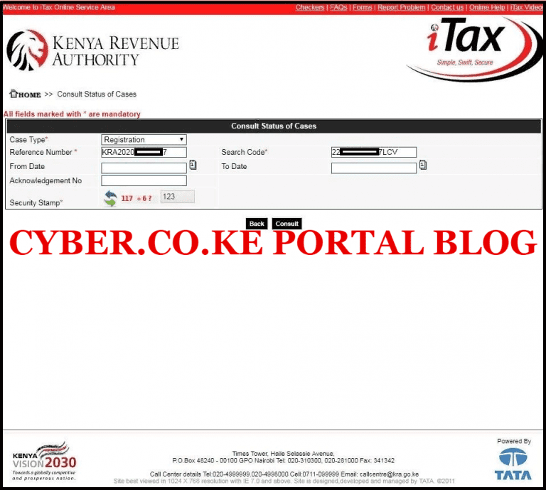 How To Track Status Of Application Using KRA iTax Status Checker
