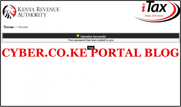 How To Receive New KRA Password For Locked iTax Account