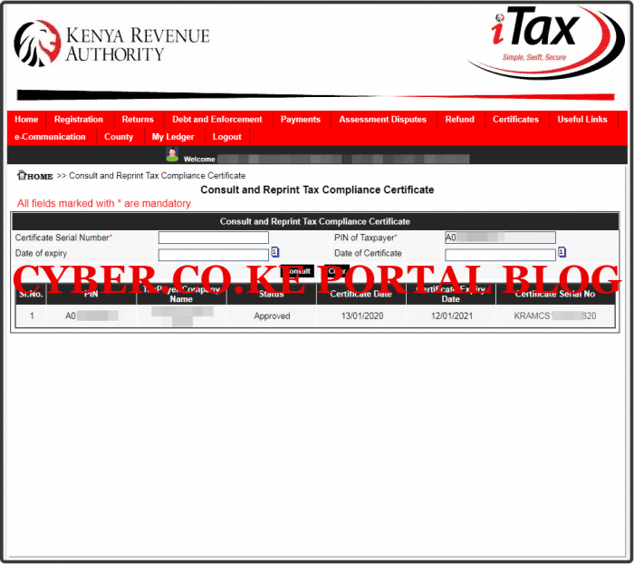 How To Reprint KRA Clearance Certificate On iTax Portal
