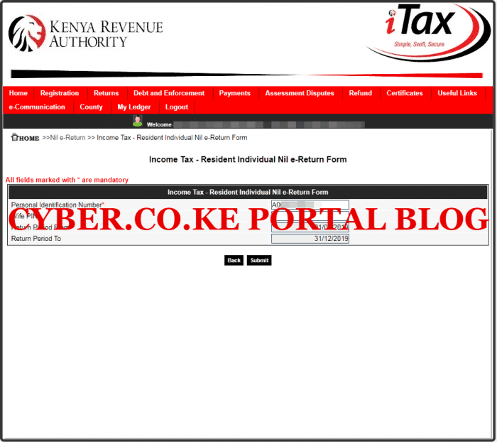 How To File KRA Nil Returns Using KRA iTax Portal