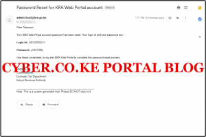 How To Reset Forgotten KRA Password Using KRA iTax Portal