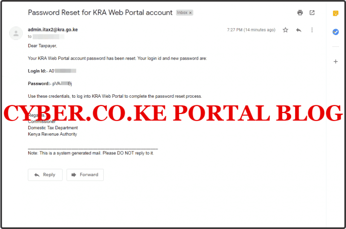How To Reset Forgotten KRA Password Using KRA iTax Portal