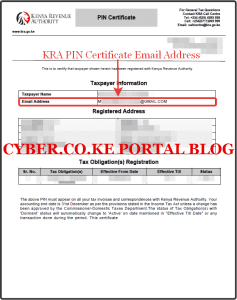 How To Check KRA PIN Certificate Email Address On iTax