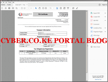 How To Download KRA PIN Certificate PDF Format Using iTax Portal