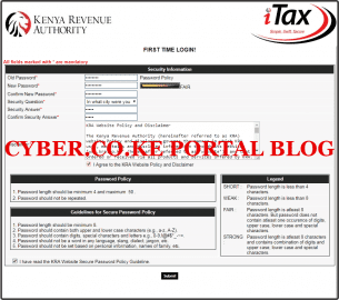 How To Reset Forgotten KRA Password Using KRA iTax Portal