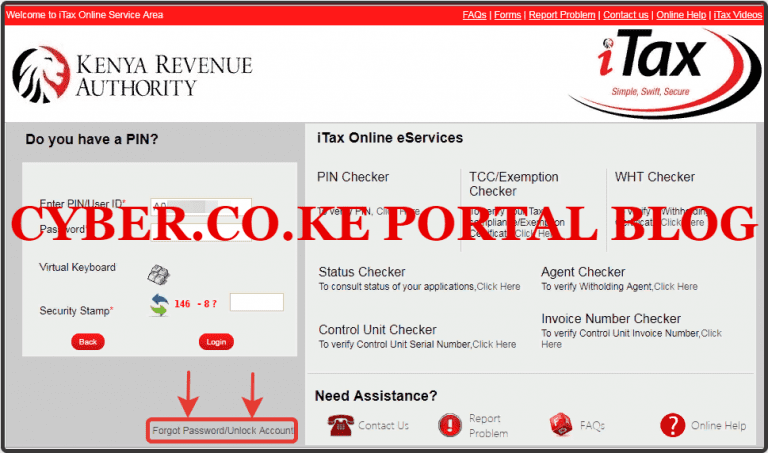 How To Reset Forgotten KRA Password Online Using iTax Portal