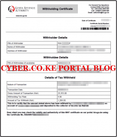 How To Reprint KRA Withholding Certificate On iTax Portal