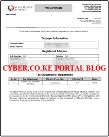 How To Get KRA PIN Number Certificate Using KRA Portal