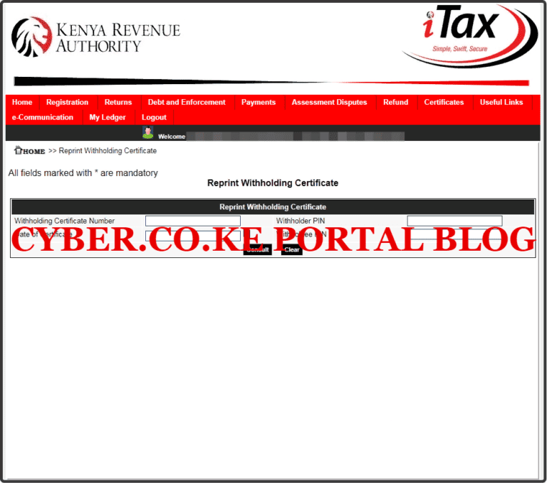 How To Download Withholding Certificate On KRA Portal