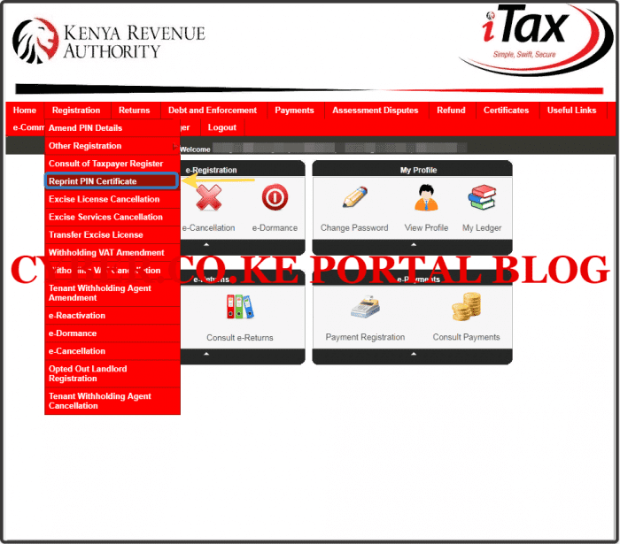 How To Get A Copy Of KRA PIN Certificate Using KRA Portal