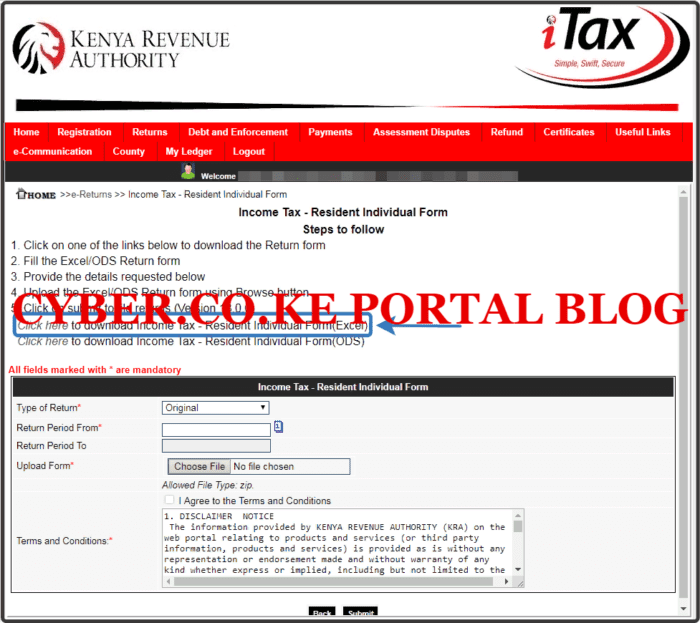 How To Download IT1 Individual Resident Return Form