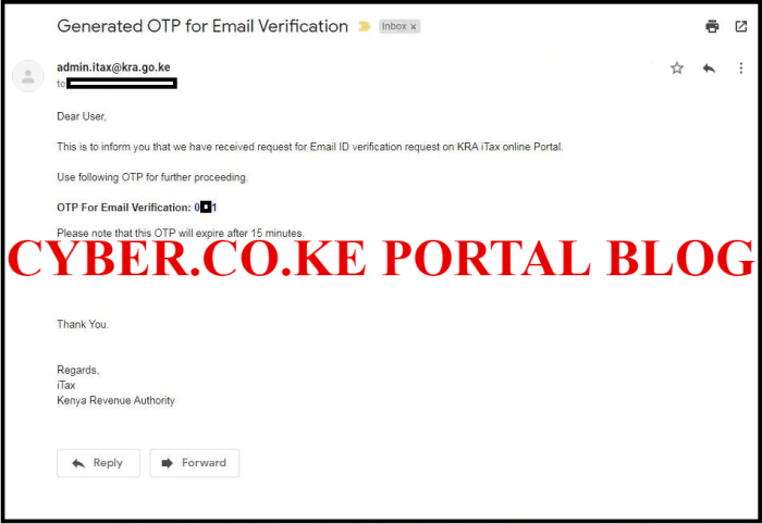 How To Change KRA Mail Using iTax Portal