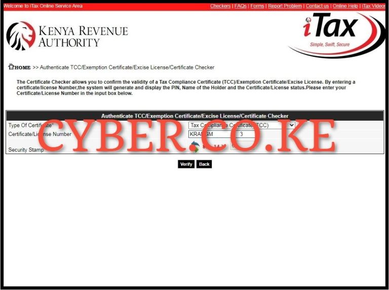 How To Check The Validity of Tax Compliance Certificate