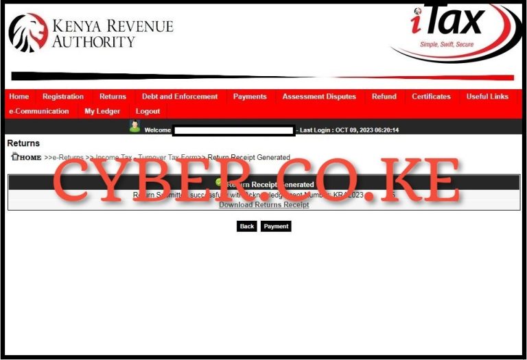 How To Upload Turnover Tax Returns Form On KRA Portal