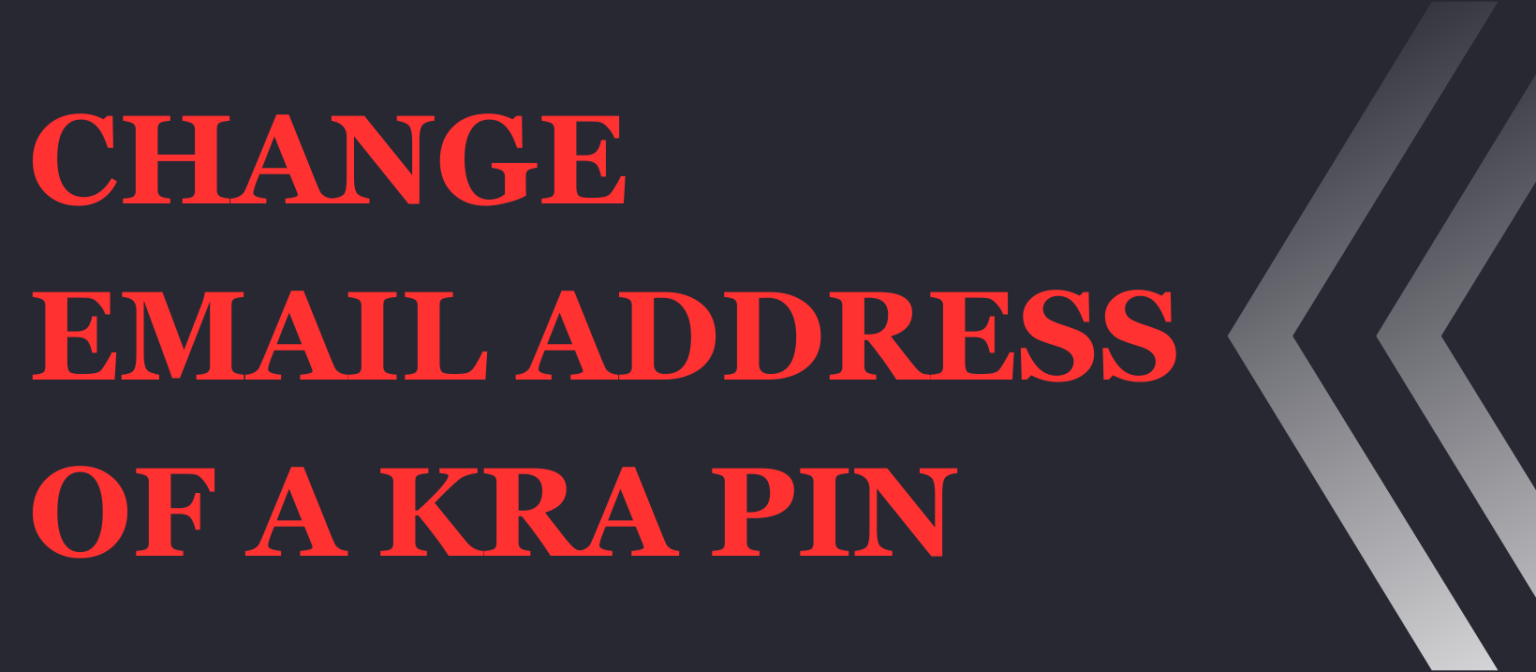 Change KRA PIN Email Address