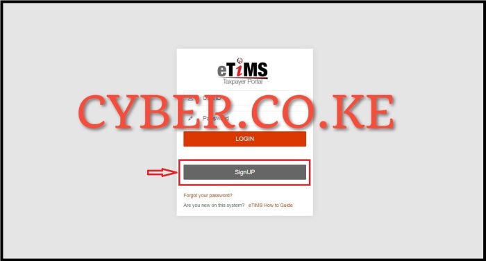 How To Register for eTIMS using eTIMS Taxpayer Portal