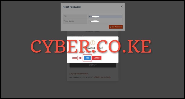 How To Reset eTIMS Password on eTIMS Taxpayer Portal