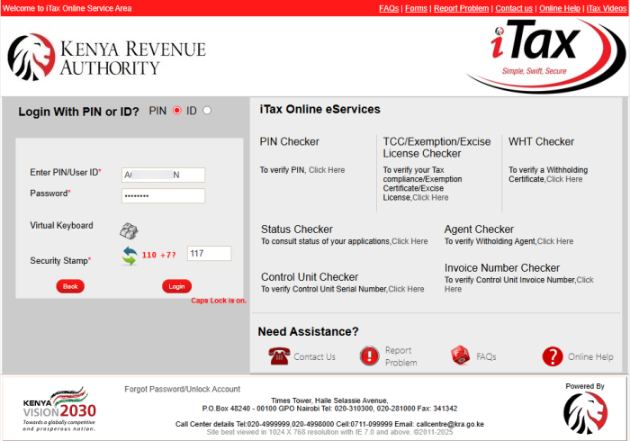 How To Reset iTax Password (KRA Password)
