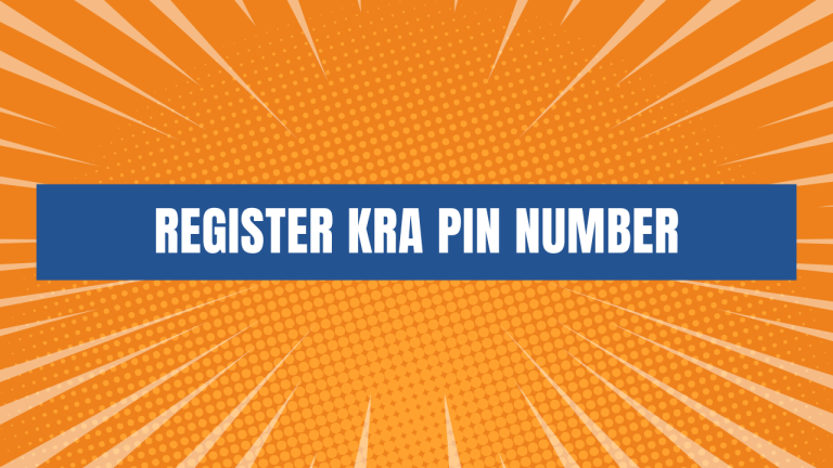 Register KRA PIN Number