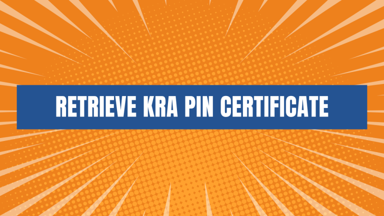 Retrieve KRA PIN Certificate